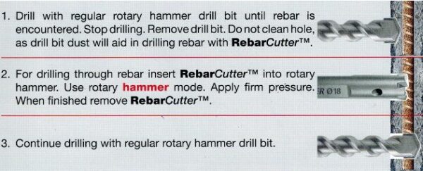 New One Piece Rebar Cutter SDS-Plus - Drill Bit Warehouse